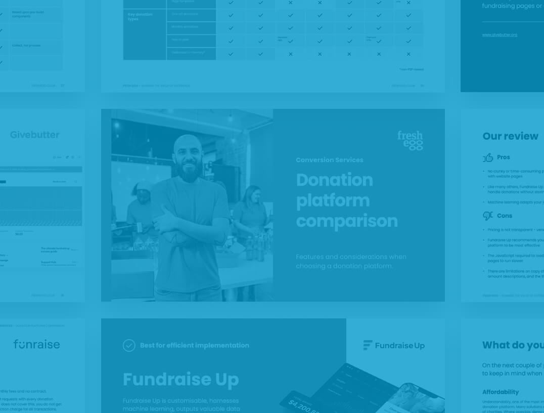 Donation Funnel Comparison | Digital Marketing Help | Fresh Egg