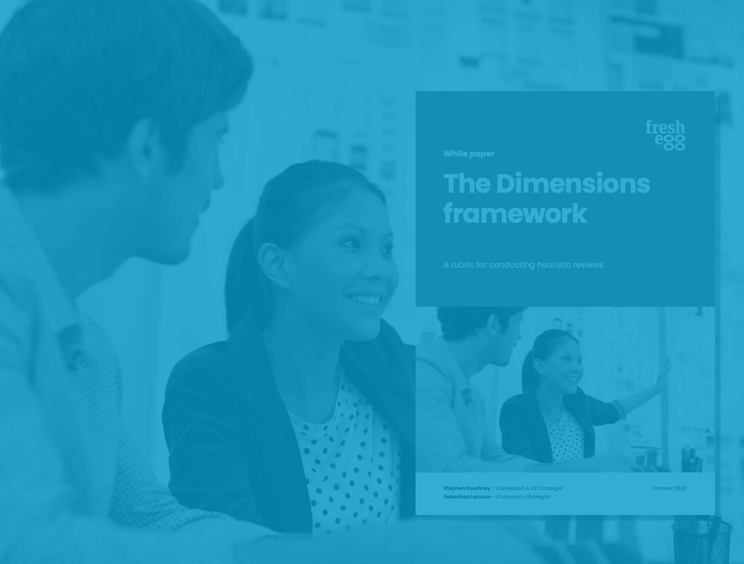 UX Audit Tool for CRO Wins | The Dimensions Framework by Fresh Egg